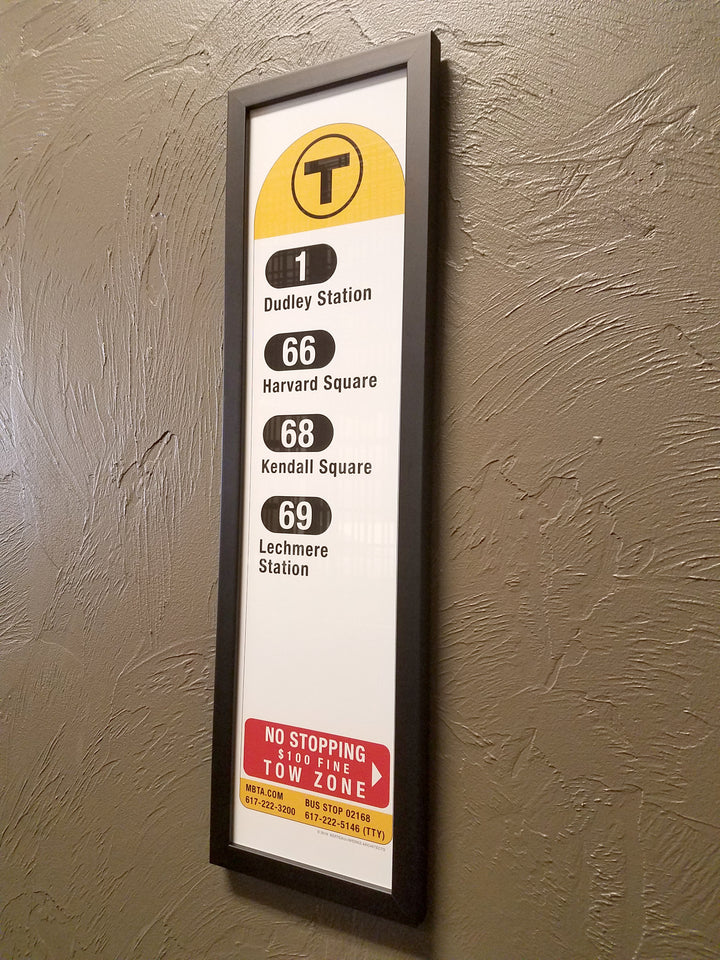 Framed MBTA Station and Bus Stop Signs – MBTAgifts