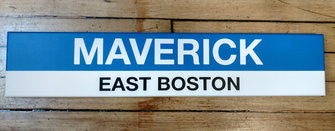 MBTA Blue Line Wood Station Signs (22") – MBTAgifts
