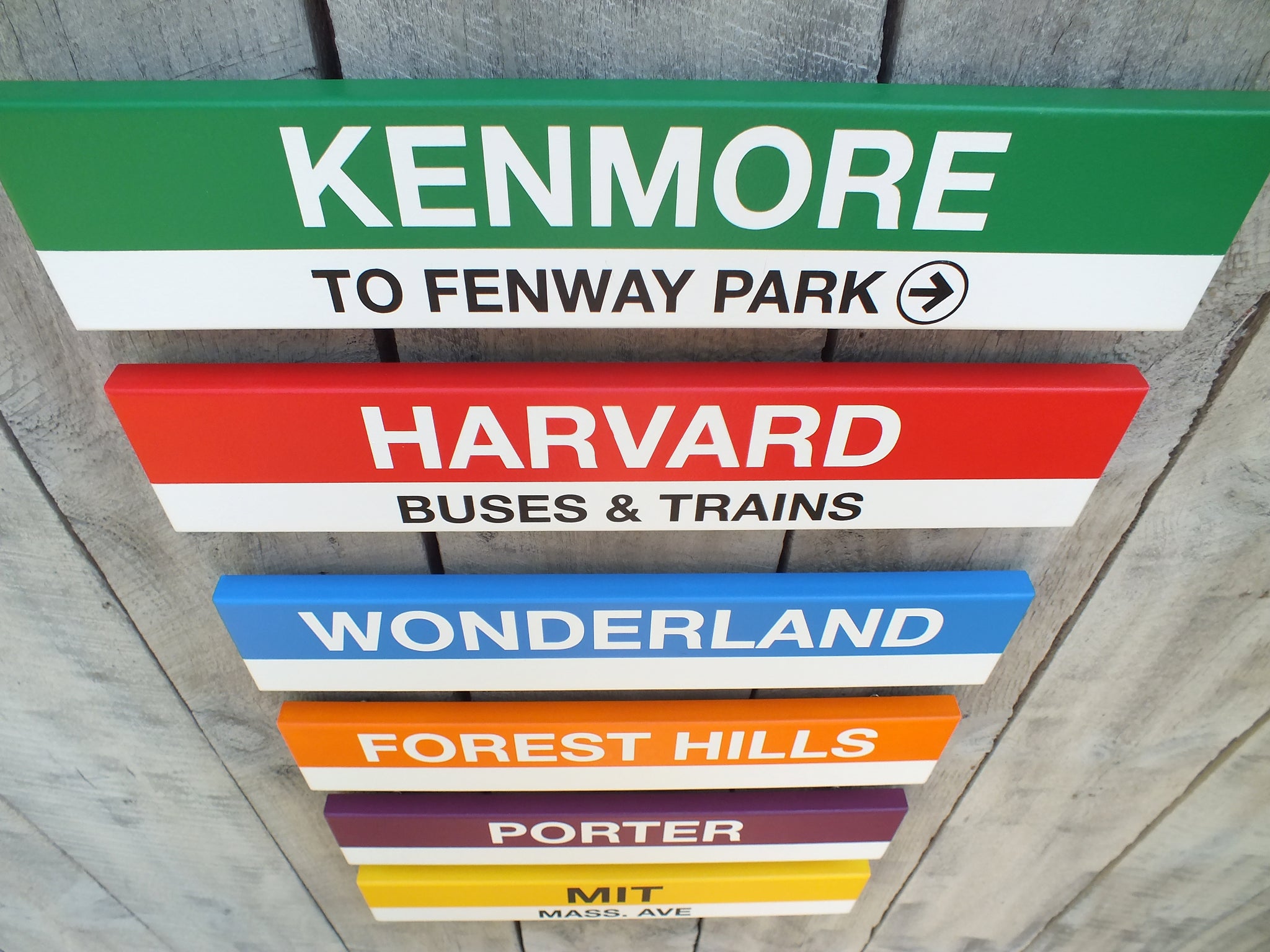 MBTA Blue Line Wood Station Signs (22") – MBTAgifts