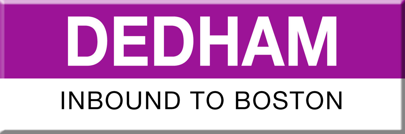 MBTA Commuter Rail Dedham Station Magnet – MBTAgifts