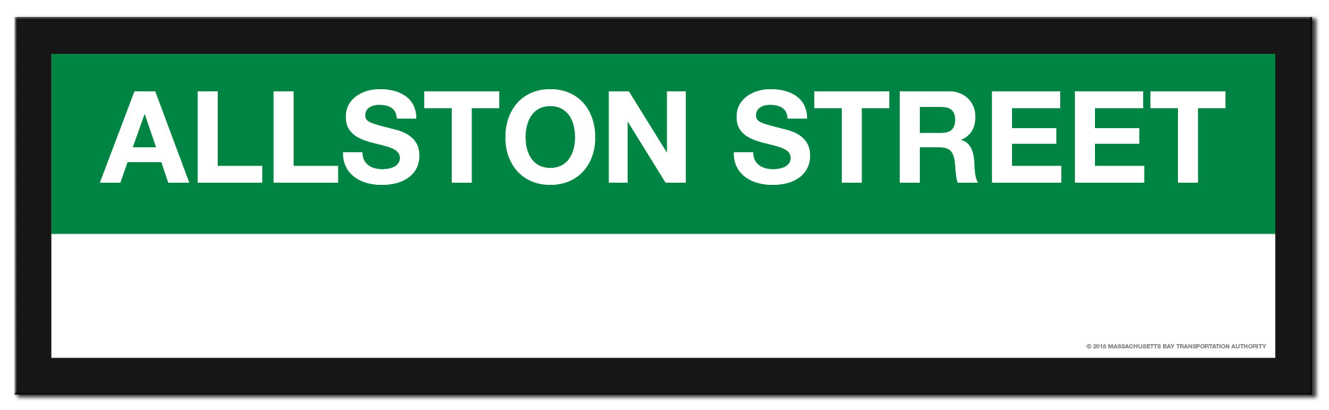 Framed MBTA GREEN LINE Station Signs – MBTAgifts
