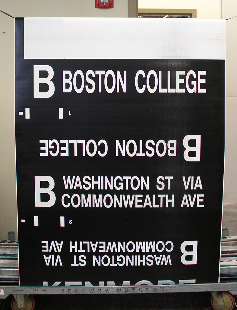 Complete MBTA Green Line Type 7 LRV Side Destination Roll Sign Curtain ...