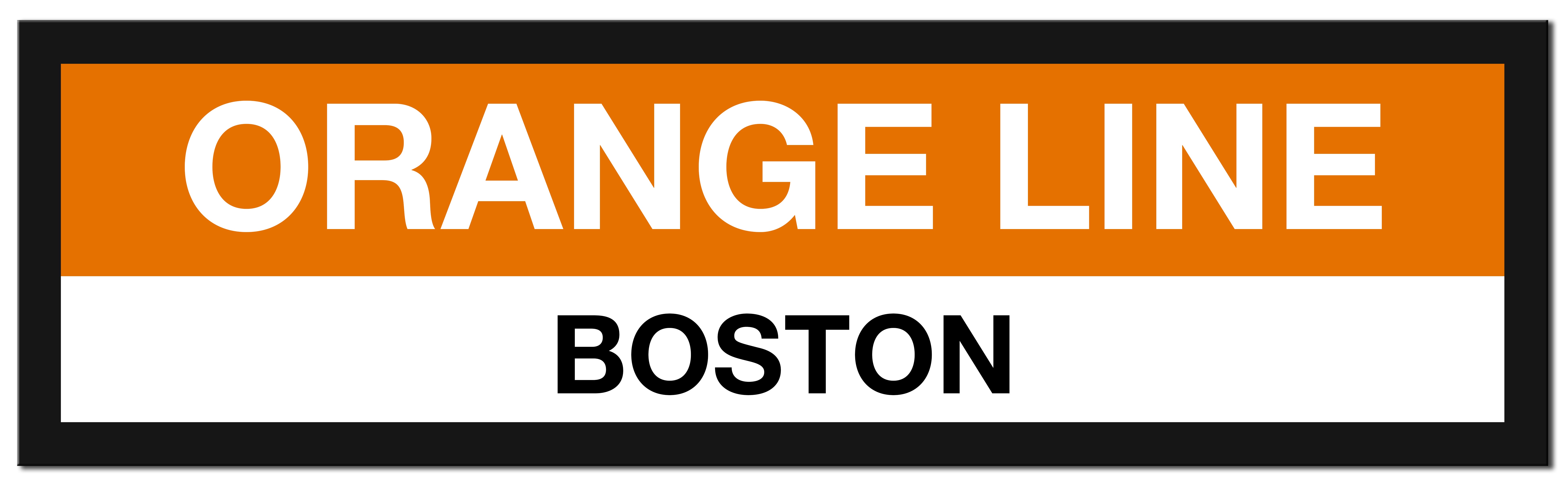 Framed ORANGE LINE Station Signs – MBTAgifts