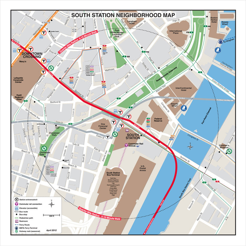 MBTA South Station Neighborhood Map (Apr. 2012) – MBTAgifts