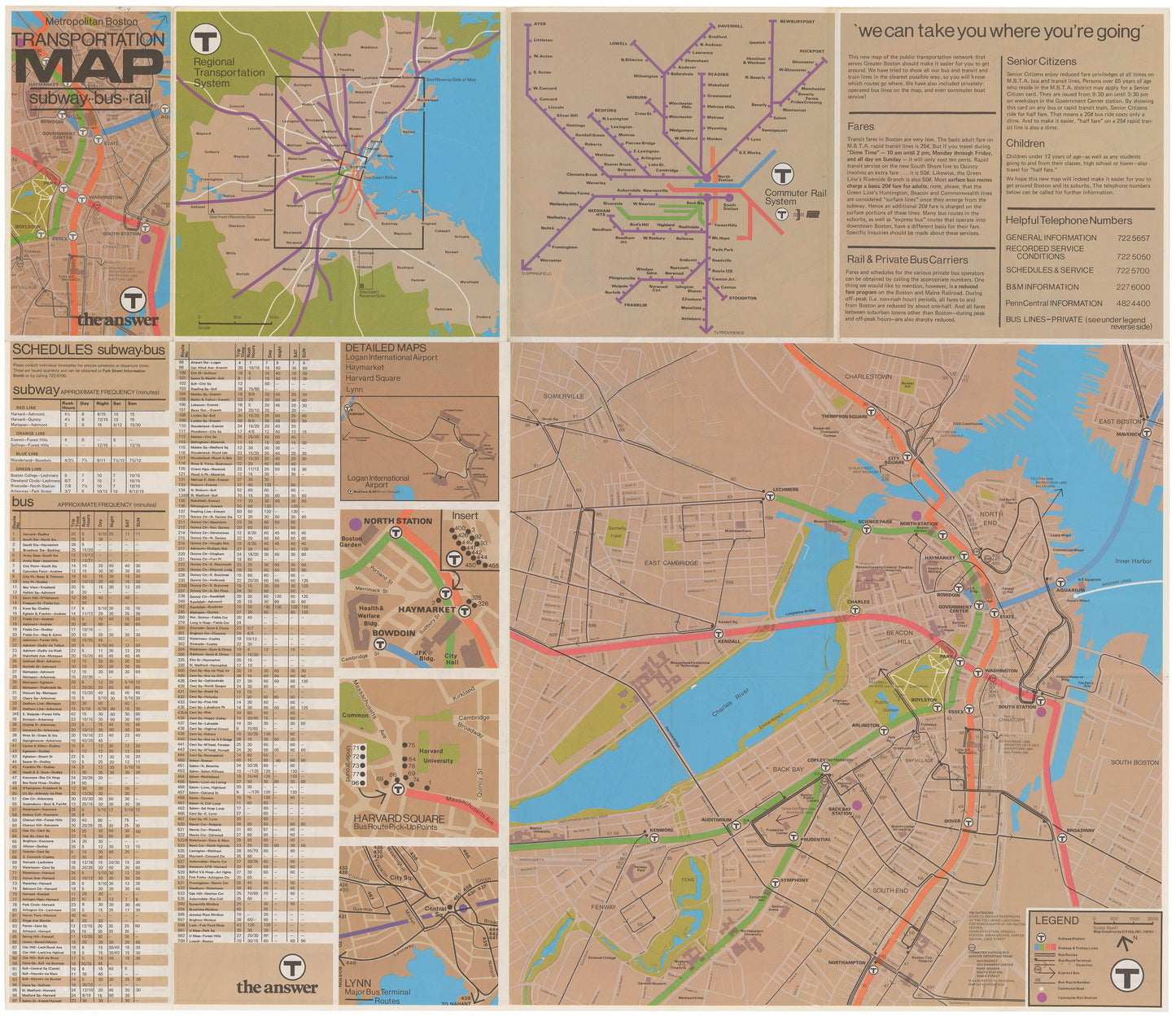 1974 MBTA System Map (Side B) – MBTAgifts