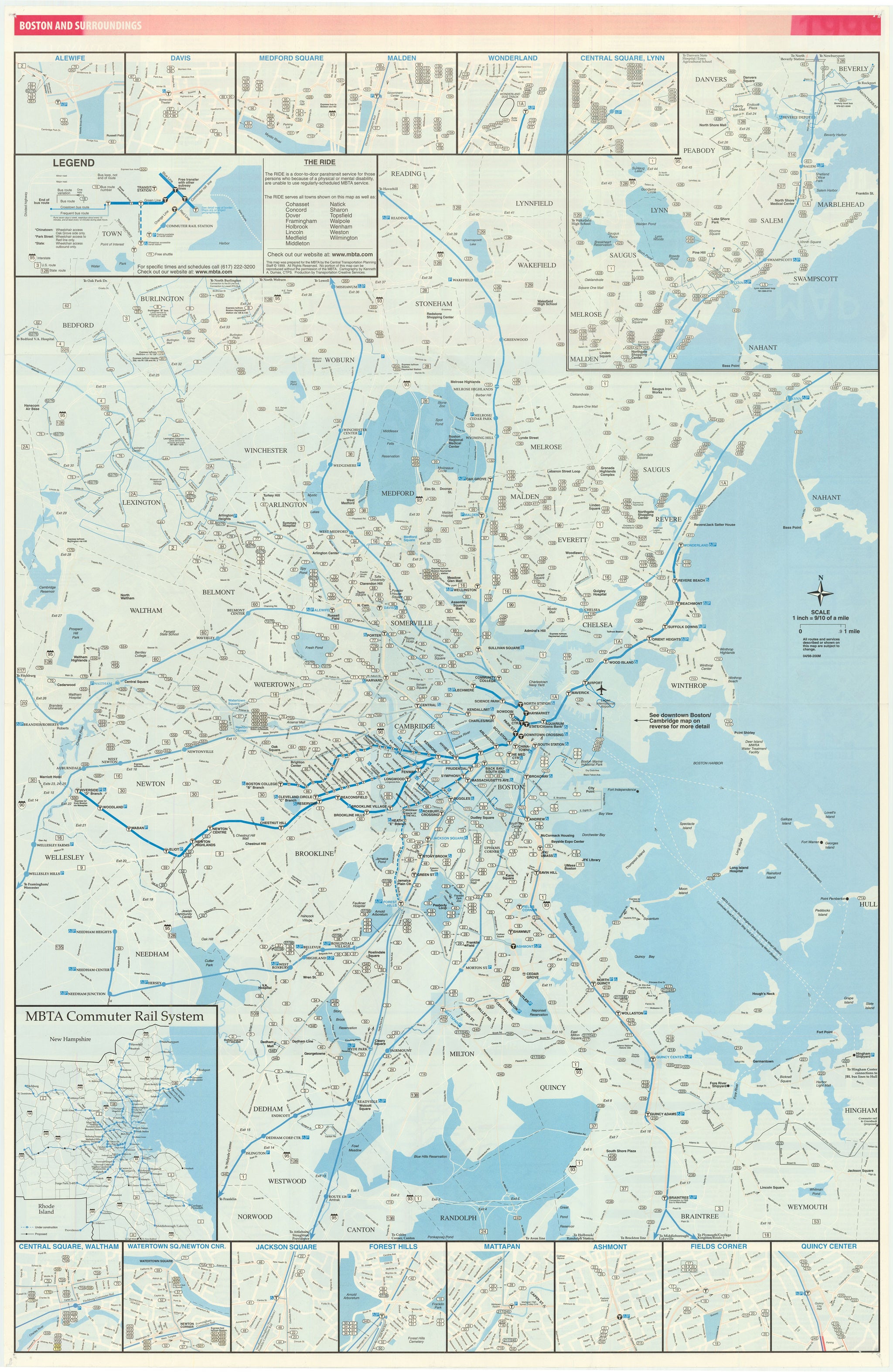 1998 MBTA System Map (Side A) – MBTAgifts